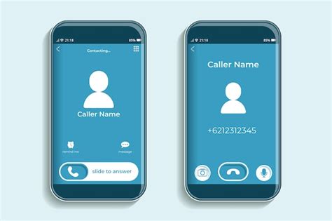 Free Vector Phone Call Screen Interface Illustration