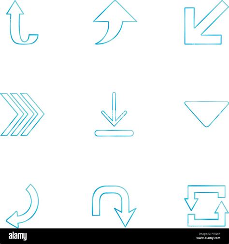 Upload Download Back Arrows Directions Left Right Pointer