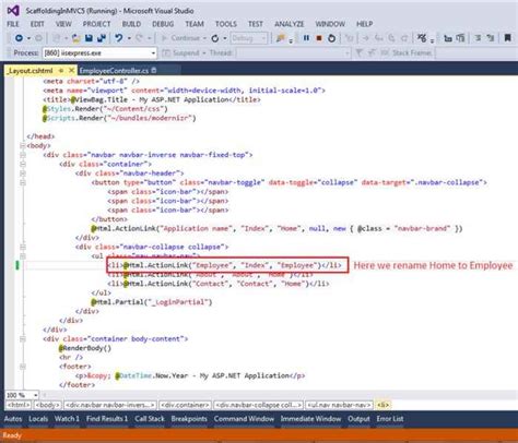 Scaffolding In MVC 5