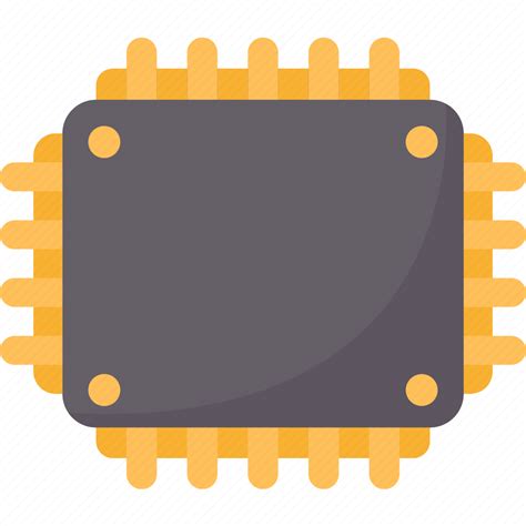 Microprocessor Chip Technology Electronics Processing Icon Download On Iconfinder