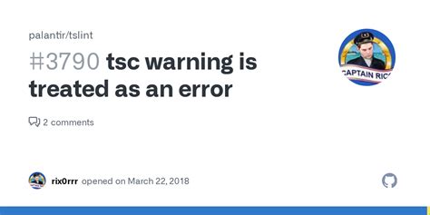 Tsc Warning Is Treated As An Error · Issue 3790 · Palantirtslint · Github