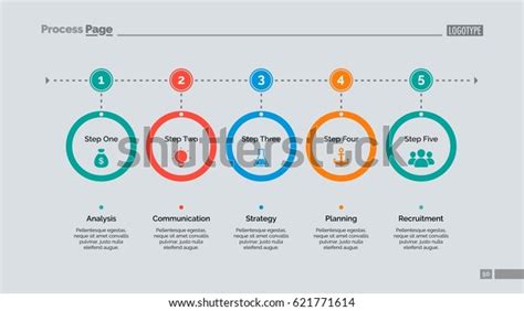 Five Step Process Chart Slide Template