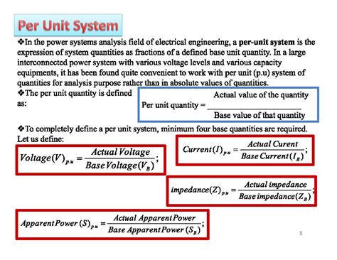 Per Unit System Power System Engineering Studocu