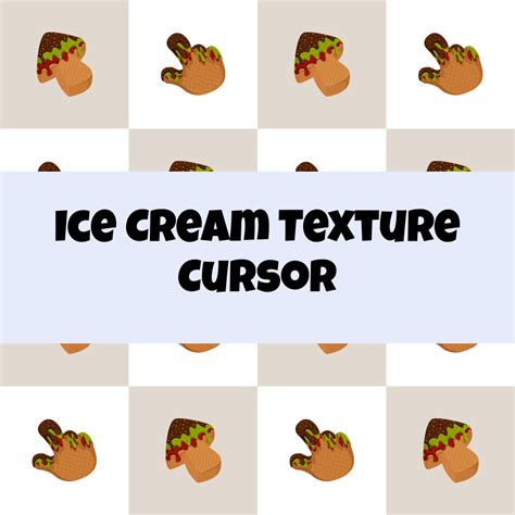 Custom Cursor Ice Cream Texture Cursor Space