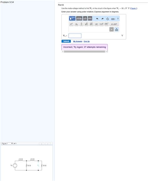 solved problem 9 54 part a use the node voltage method to