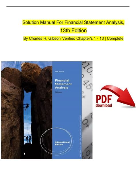 Solution Manual For Financial Statement Analysis 13th Edition By