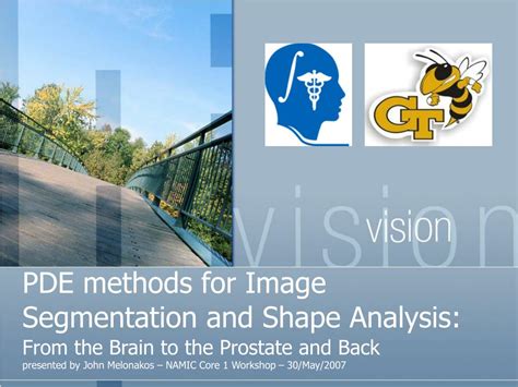 ppt pde methods for image segmentation and shape analysis powerpoint