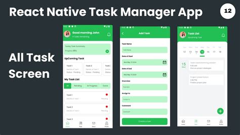 React Native Task Manager App Add Task Screen Download Free Code