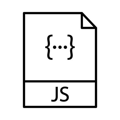Ilustração De Linha De Arquivo Javascript Vetor Premium