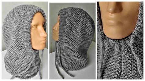 МУЖСКОЙ КАПЮШОН СПИЦАМИ КАК СВЯЗАТЬ КАПЮШОН СНУД ВЯЗАНЫЙ КАПОР зимние вещи вязание на осень