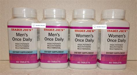 Trader Joes Men And Womens Once Daily High Potency Multivitamin Multimineral Dietary Supplement