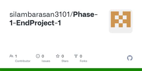 Github Silambarasan3101phase 1 Endproject 1
