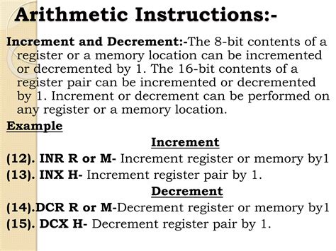Instruction Set Of 8085 Microprocessor Pptx