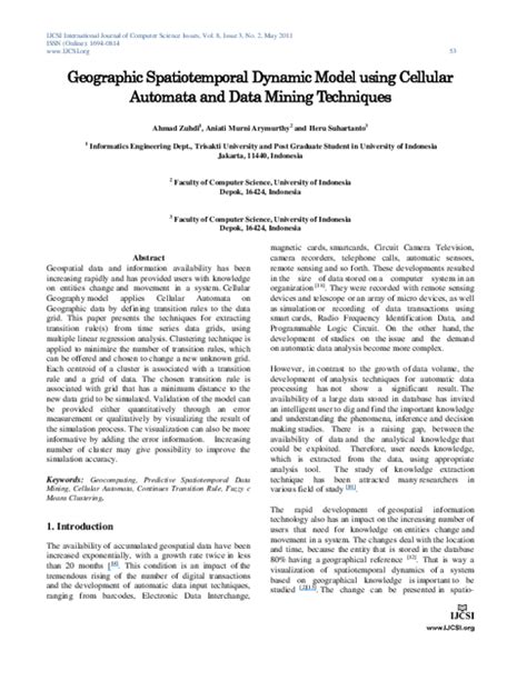 Pdf Geographic Spatiotemporal Dynamic Model Using Cellular Automata