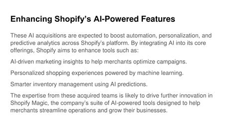 Ppt Shopify Expands Ai Expertise With Strategic Startup Acquisitions