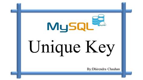 Unique Key Mysql Youtube