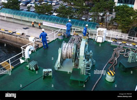 Docking With The Ferry From Jeju At Mokpo Harbor Mokpo South Korea