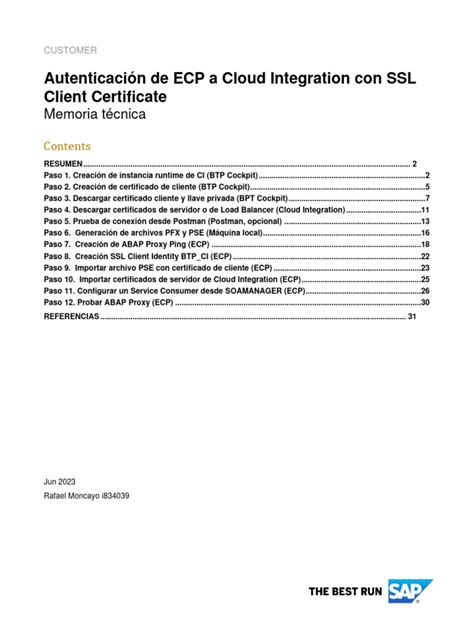 Ecp To Ic Autentication With Ssl Client Certificate Pdf Transport