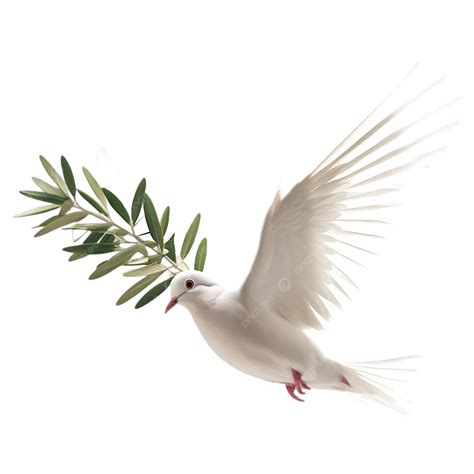평화와 희망을 상징하는 올리브 가지를 들고있는 비행 중에 우아한 흰색 비둘기 흰 비둘기 올리브 가지 평화의 상징 Png 일러스트 및 이미지 에 대한 무료 다운로드
