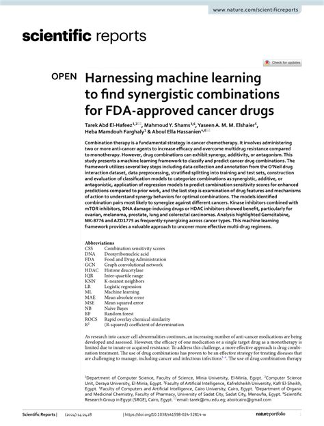 Pdf Harnessing Machine Learning To Find Synergistic Combinations For