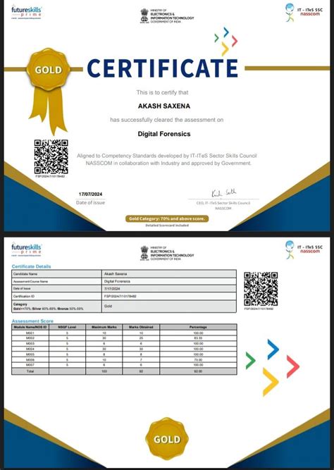 Akash Saxena On Linkedin Happy To Announce That Lve Completed Digital Forensics From Nasscom