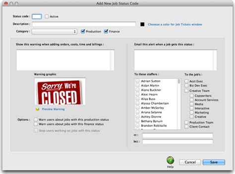 clients and profits visual feature guide status codes