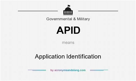 Apid Application Identification In Computing And It By