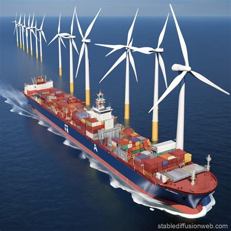 Offshore Wind Turbine Supply Chain Illustration Stable Diffusion Online