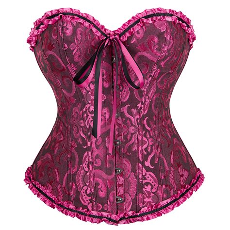 Corset Tops For Women Plus Size Floral Renaissance Corset Overbust