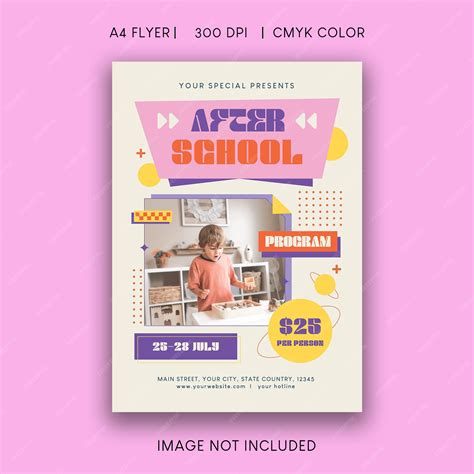Premium Vector After School Program Flyer