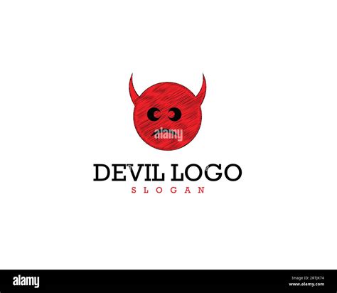 Devil Logo Design Vector Template Scary Red Devil Logo Sad Devil Logo Icon For Business Vector