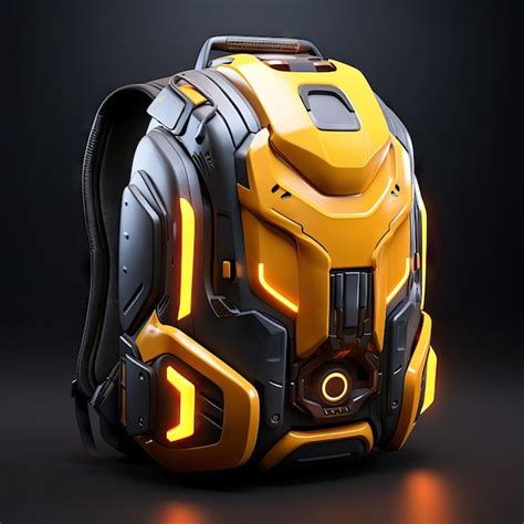 Premium Ai Image 3d Concept Futuristic Backpack