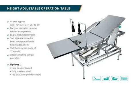 Manual 1 Seater Height Adjust Table At 23000 Piece In Ichalkaranji ID 23440222862