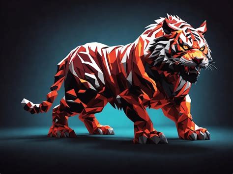 premium ai image powerful tiger ai generated
