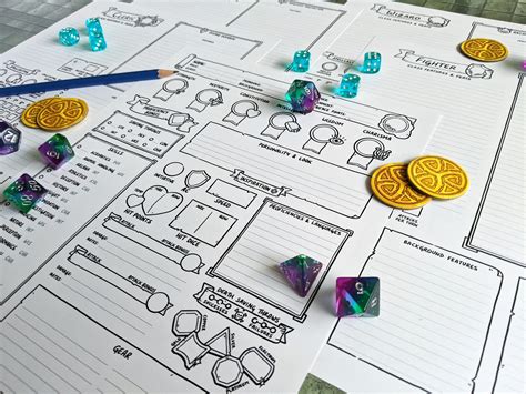 5th Edition Class Character Sheets Complete Set — Games And Stuff By Julien