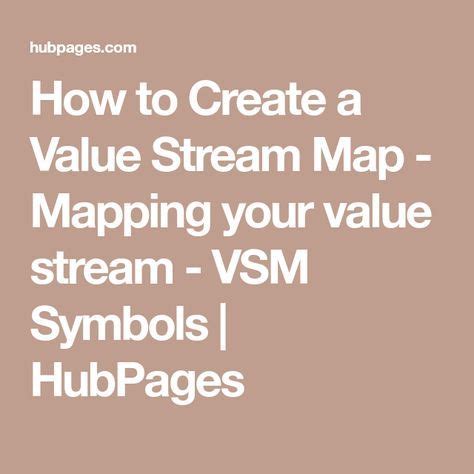 How To Create A Value Stream Mapping Symbols Value Stream Mapping Map Streaming