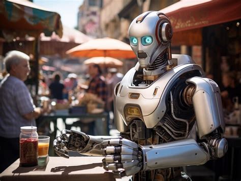 Premium Ai Image Humanoid Robot Working Like Human And Performing Tasks