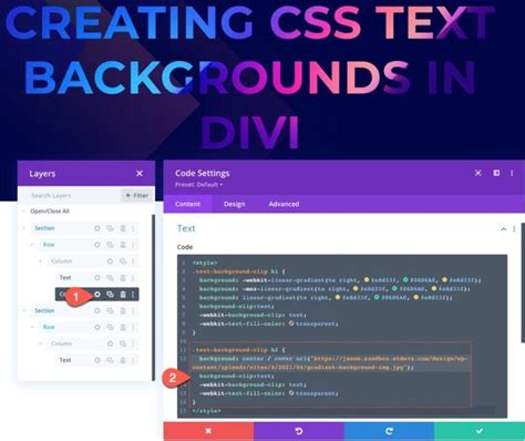 How To Design Css Text Backgrounds In Divi Using Background Clip