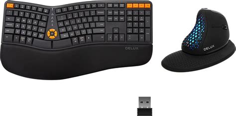 Wireless Ergonomic Keyboard Mouse Combo Split Ergo Keyboard And