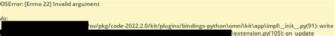 Calling Onupdate Gives Oserrorerrno22 Invalid Argument Samples