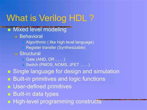 Basics Of Verilogppt