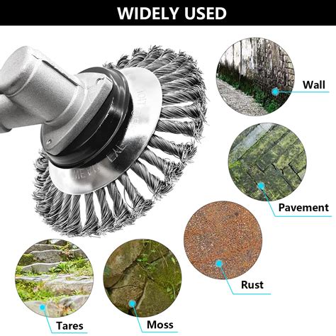 10 Inch Weed Wacker Attachments Headssteel Wire Rotary Brush Cutter