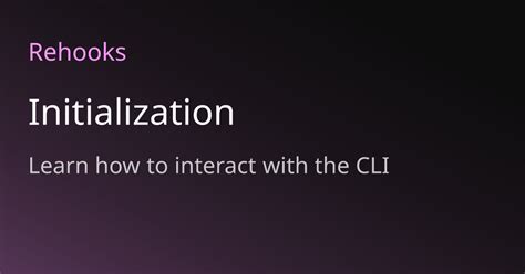 Initialization Rehooks