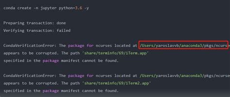 Conda安装报错：verifying Transaction Failed Condaverificationerror Jaysonteng 博客园