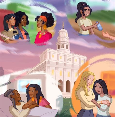 A Montage Illustration Depicting How Women In The Church Have Helped