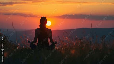 Twilight Tranquility A Person In Deep Contemplation Against A