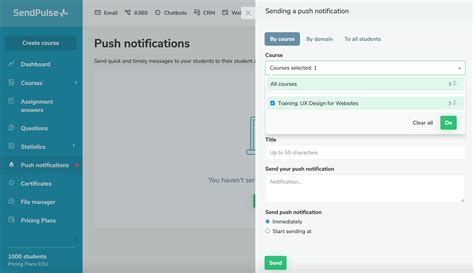 How To Send Web Push Notifications To Students SendPulse