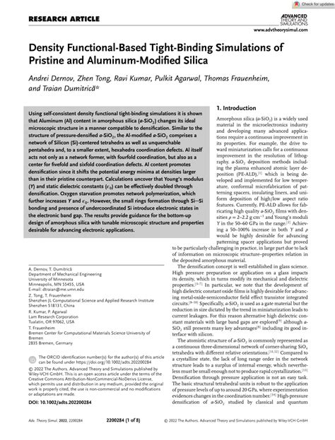 pdf density functional‐based tight‐binding simulations of pristine