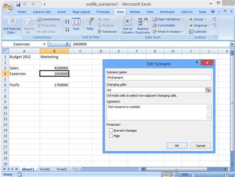 Create Manipulate Or Remove Scenarios From Worksheetsdocumentation