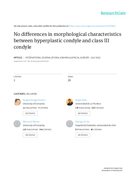 Pdf No Differences In Morphological Characteristics Between